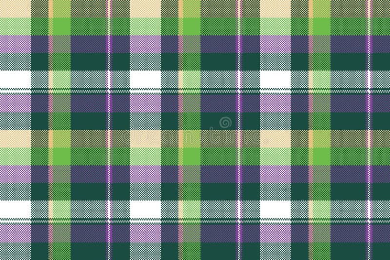 Green Purple Seamless Pattern Check Fabric Texture Stock Vector ...
