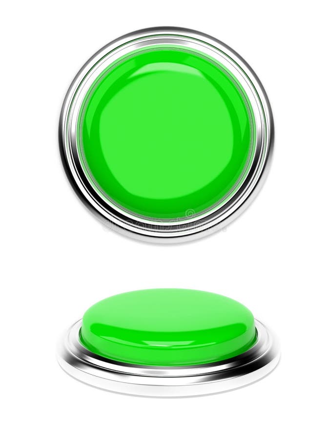 Green push button stock vector. Illustration of silver - 173830265