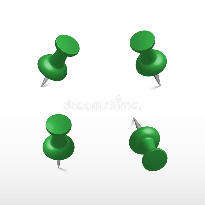 Red Push Office Pin and Round Push Pins. 3d Push Pin Stock Vector ... Red Push Office Pin and Round Push Pins. 3d Push Pin Stock Vector ...