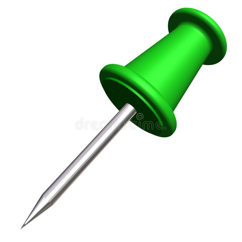 Green push pin stock illustration. Illustration of sign - 16343898