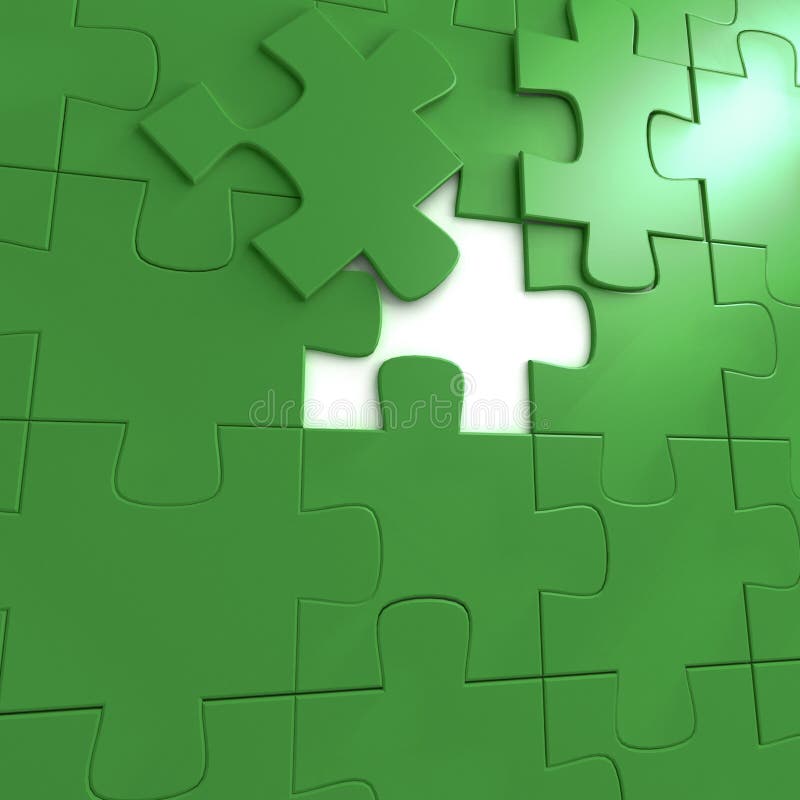 Green puzzle stock illustration. Illustration of playing - 3822331
