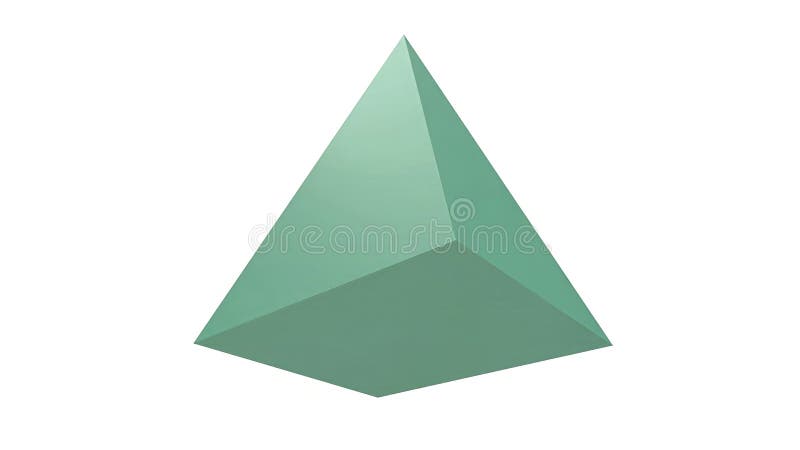 A Green Pyramid is Shown on a White Background Stock Illustration ...
