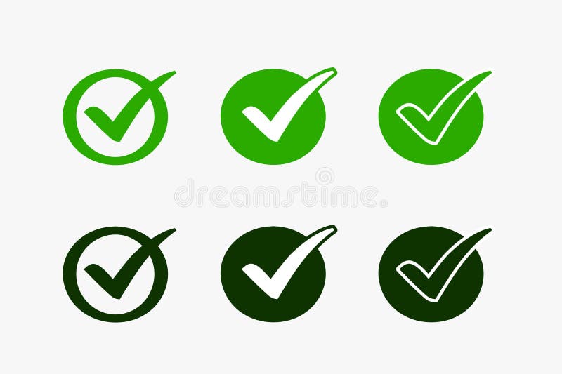 Green Quality Checkmark Bullet Point Sign in Collection Stock Vector ...