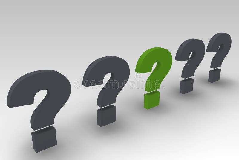 Green question mark stock illustration. Illustration of expression ...
