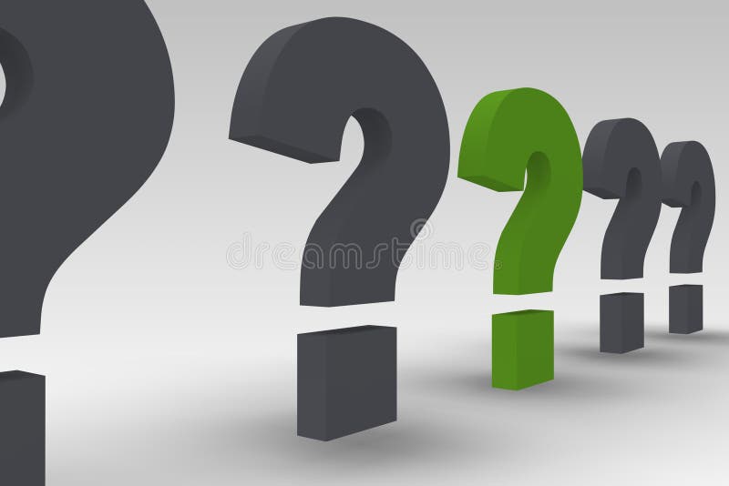 Green question mark stock illustration. Illustration of expression ...