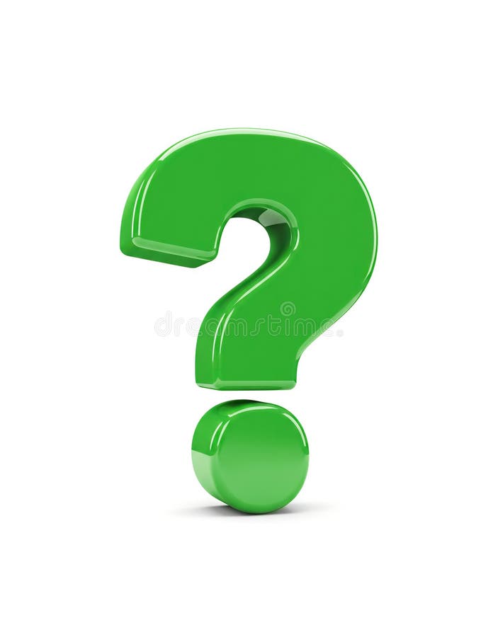 Green Question Mark , Isolated on White Stock Illustration ...