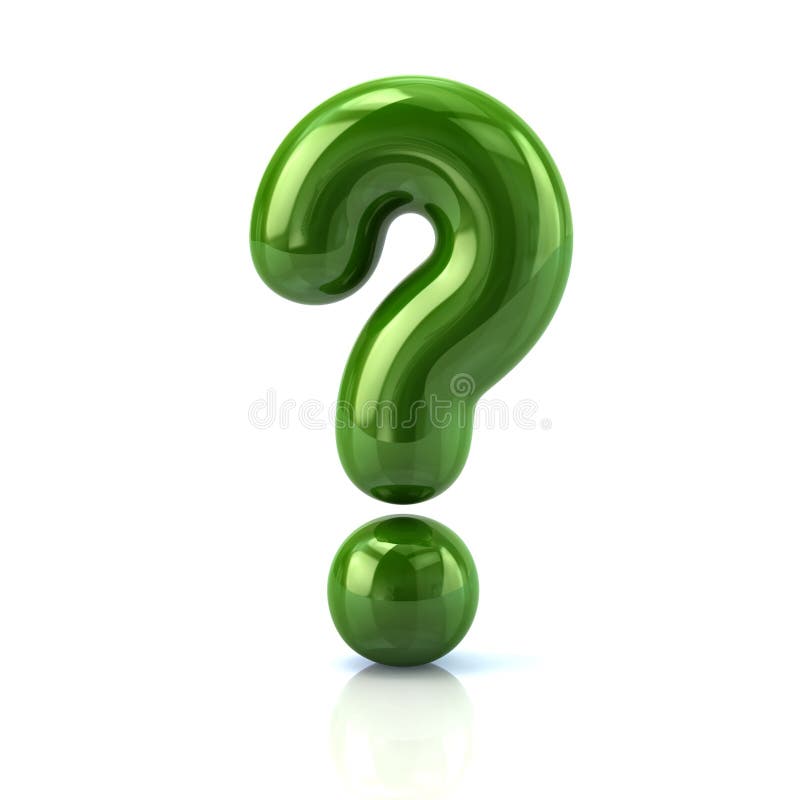 Sad green question mark stock illustration. Illustration of expression ...