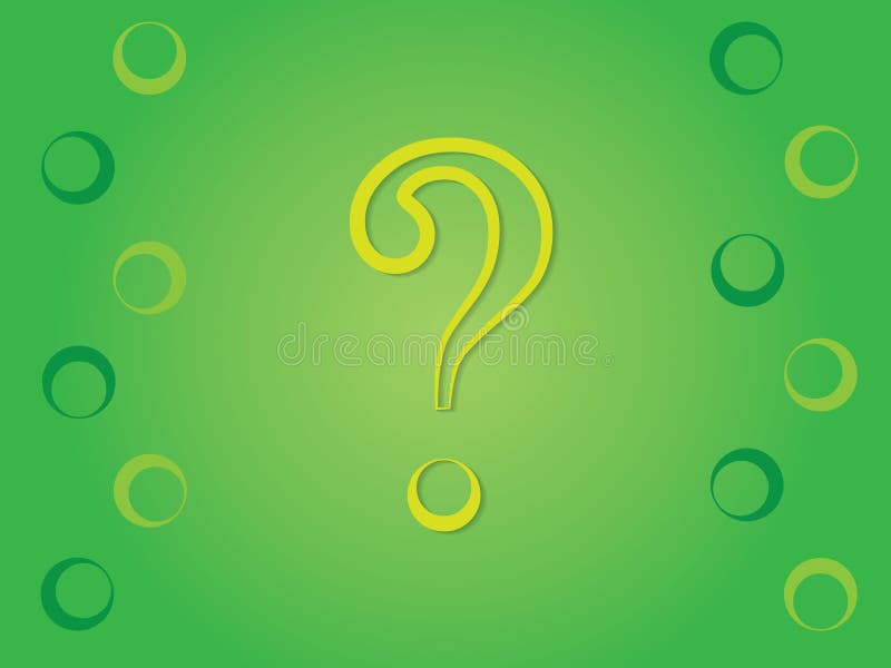 A Green Question Mark Sign for Query on Green Background Vector ...