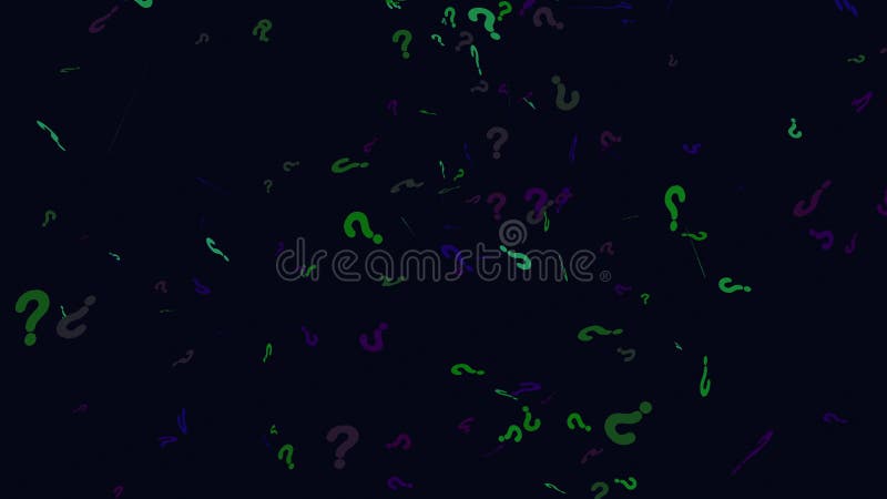 Green Question Mark Symbol Falling Down Stock Video - Video of mark ...