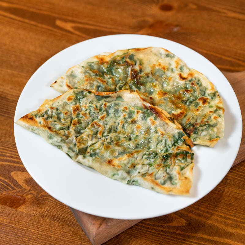 Green qutab meal stock image. Image of macro, sambosak - 190244501