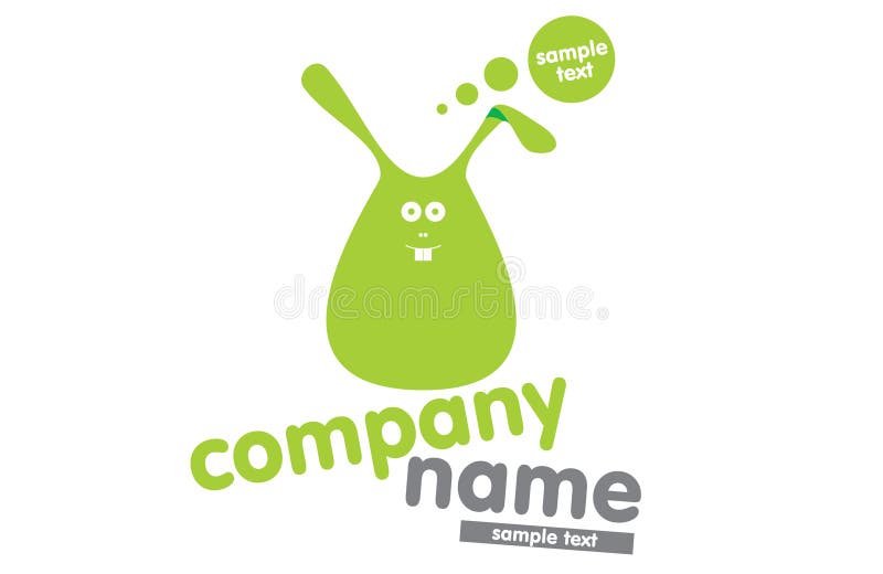 Green rabbit logotype stock vector. Illustration of identity - 9968018