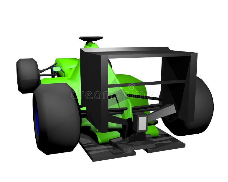 Green racing car stock vector. Illustration of acceleration - 257470879