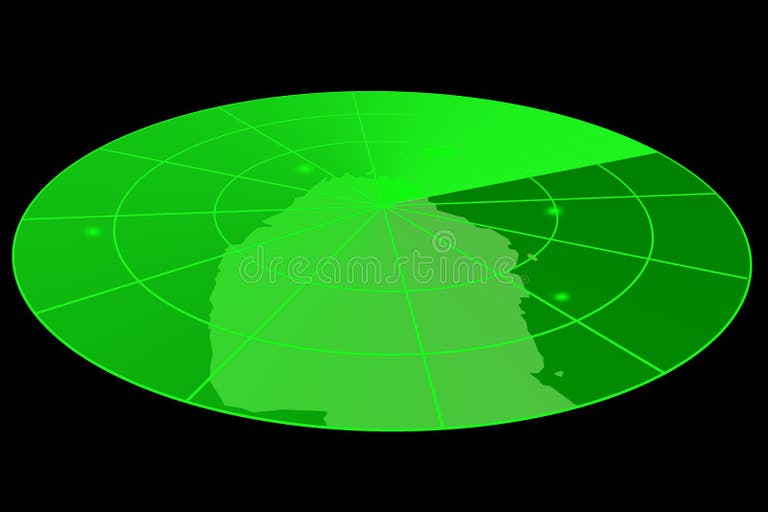 Green radar display stock illustration. Illustration of detailed - 10667366