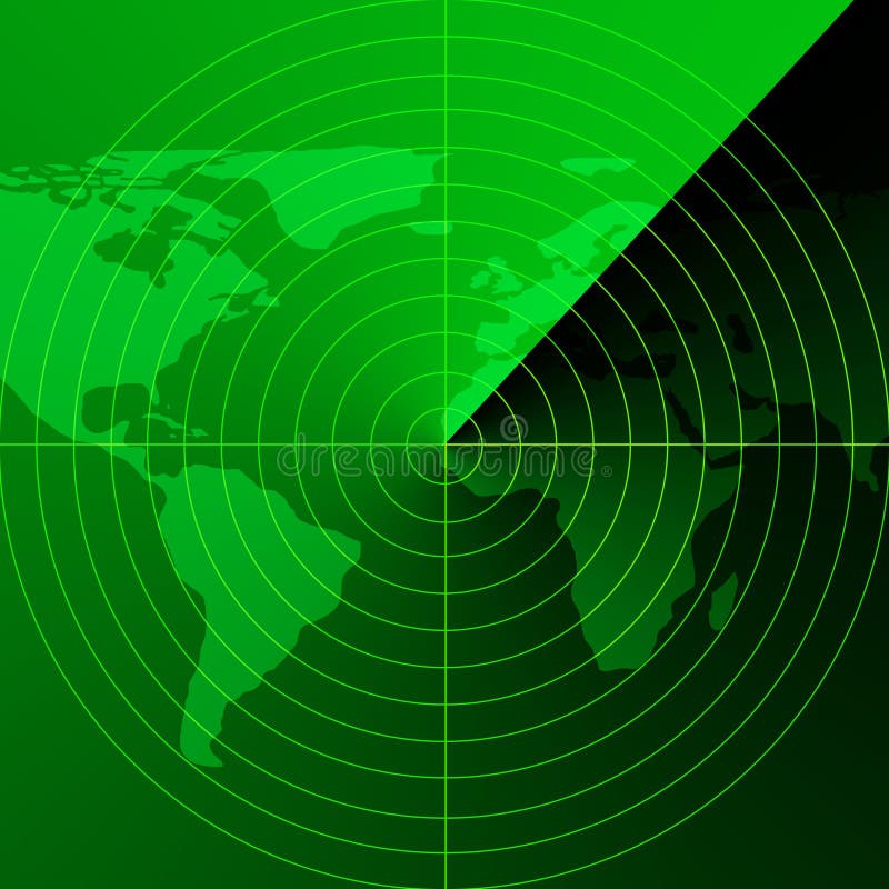 Green radar screen stock illustration. Illustration of glowing - 3293249