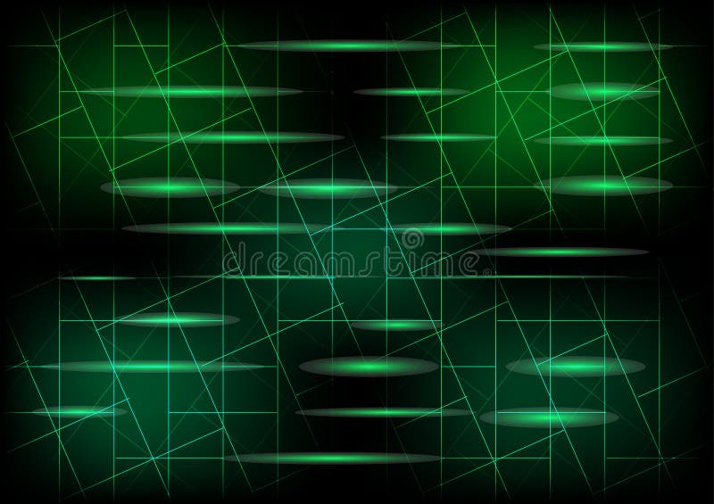 Green Radar Screen Loop Abstract Background with Technology Neon Line ...