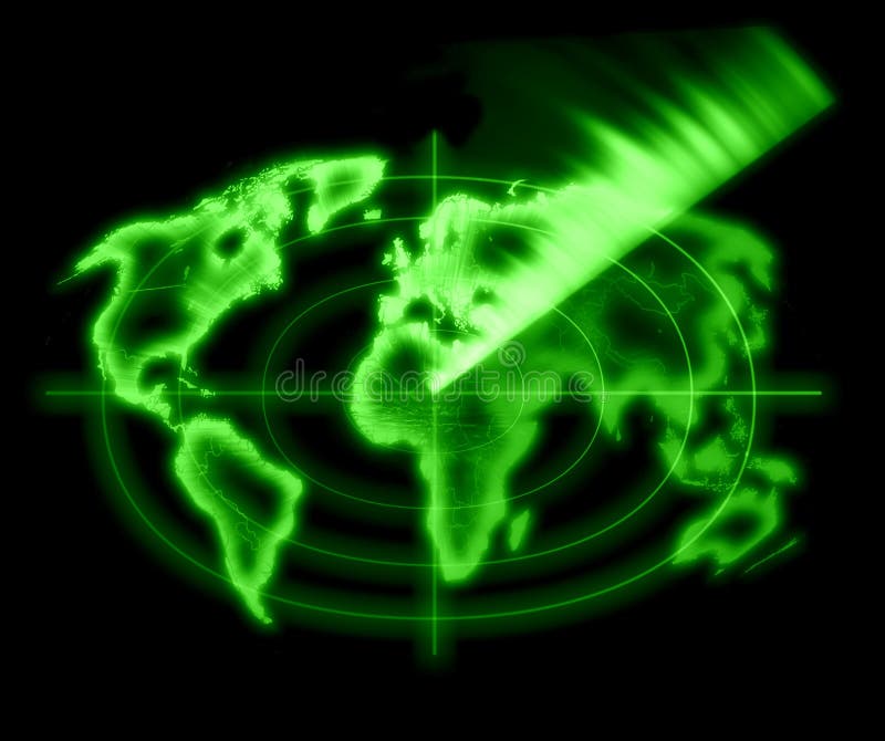 Green Radar Sweep stock illustration. Illustration of force - 6411528