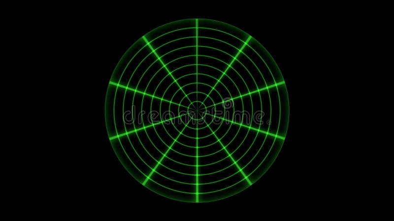 Green Radial Radar Screen Over Black Stock Video - Video of circle ...
