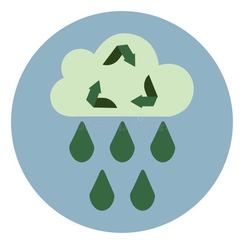 Green rain, icon stock vector. Illustration of object - 258924092