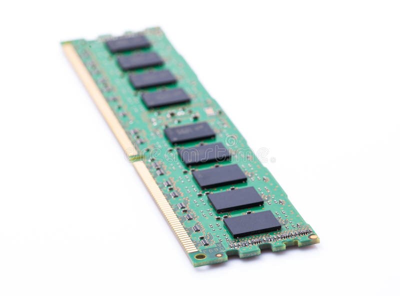 Green RAM on White Background Stock Photo - Image of desktop, closeup ...