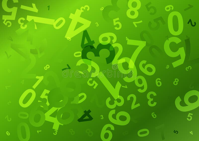 Green Random Numbers Background Vector Art Stock Vector - Illustration ...