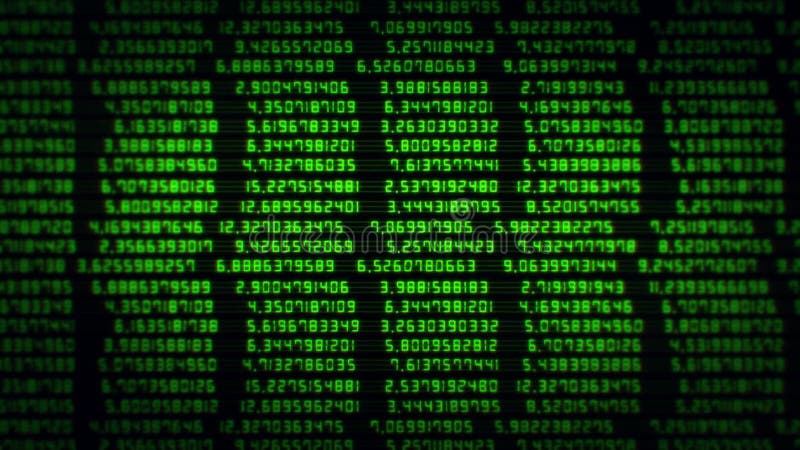 Red Random Numbers Screen VJ Loop Background Stock Footage - Video of ...