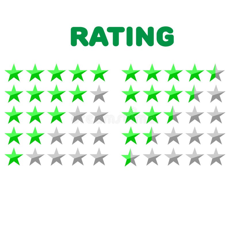 Green Rating Stars Vector Green Color Eps10 Stock Vector - Illustration ...