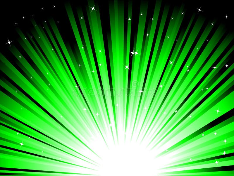 Green rays stock illustration. Illustration of design - 9203176