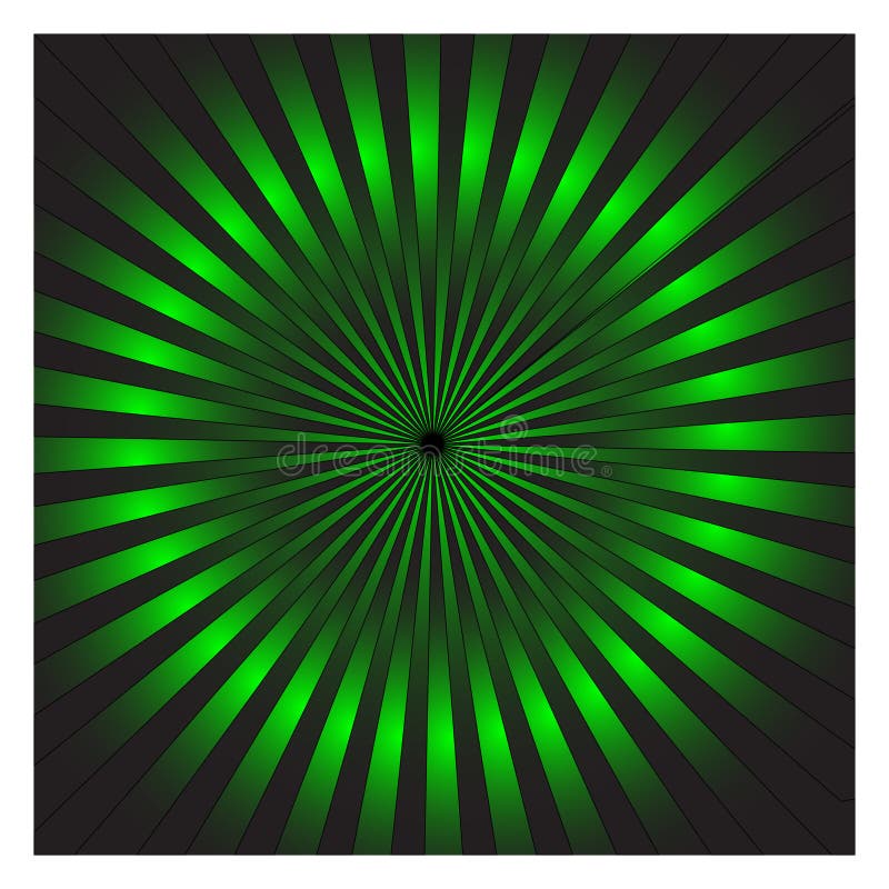 Abstract Green Sunburst Background with Rays and Light Burst Stock ...