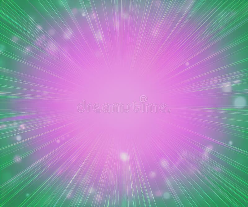 Green Rays and Pink Light Beame with Glitter Light, Sparkle Glowing ...