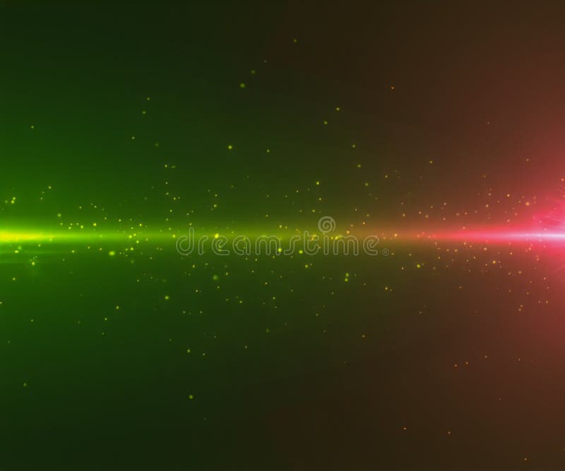 Green Rays and Pink Light Beame with Glitter Light, Sparkle Glowing ...