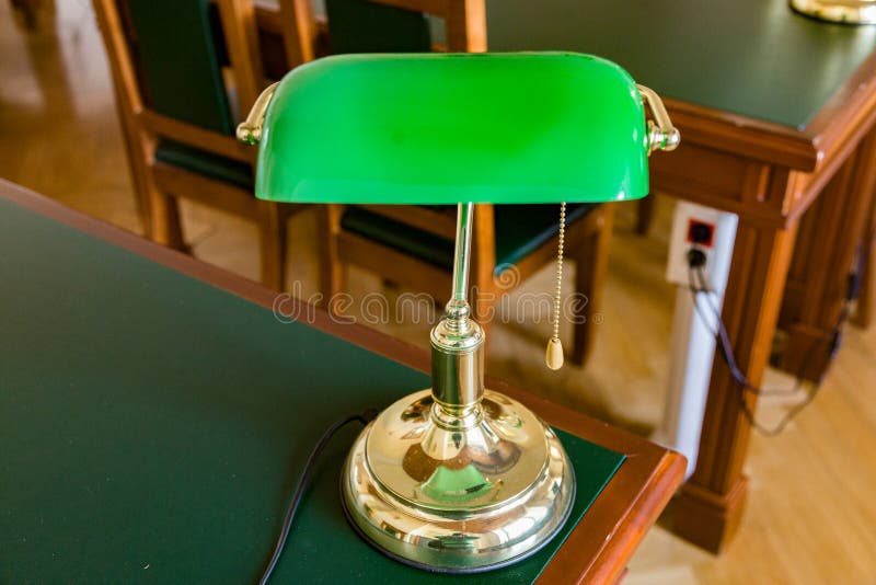 Green reading lamp stock image. Image of gilded, reading - 90821219