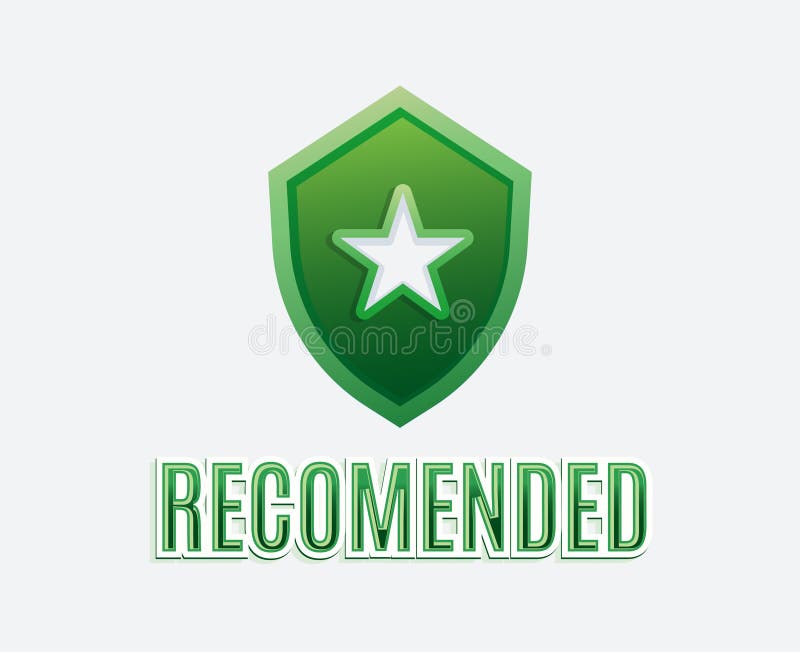 Green Recommended Logo Badge with Text and Shield Icon Stock Vector ... Green Recommended Logo Badge with Text and Shield Icon Stock Vector ...