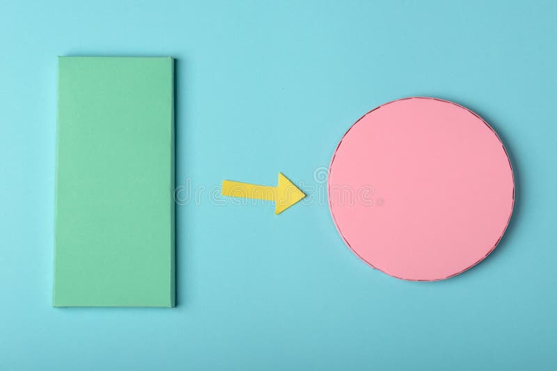 Green Rectangle and Pink Circle Stock Image - Image of circle, color ...