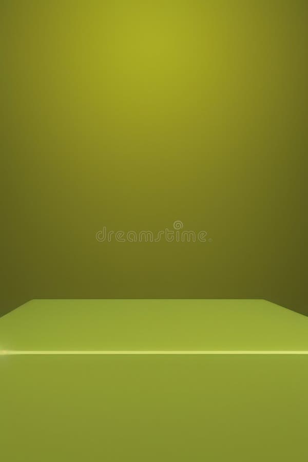 Green Rectangle Podium on Green Background. Pedestal for Product ...