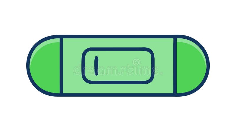 Green Rectangular Device with Screen Indicator Icon, Vector Design ...