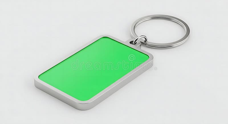 Green Rectangular Keychain Mockup: Perfect for Branding and Design ...
