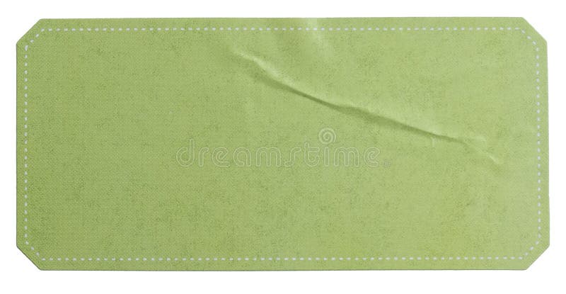 Green Rectangular Paper Sticker Label Stock Photo - Image of price ...