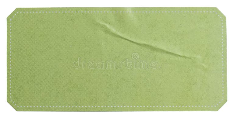 Green Rectangular Paper Sticker Label Stock Photo - Image of price ...