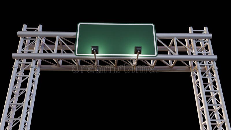 Green Rectangular Signboard with Silver Trim, Fixed To a Metal Overhead ...