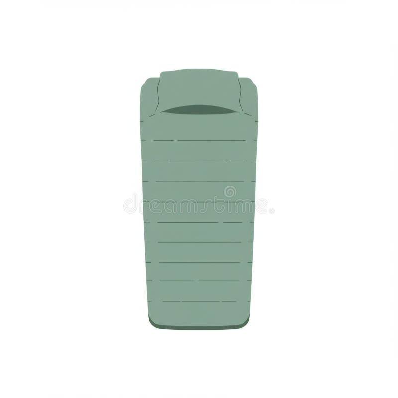 Green Rectangular Waste Container on White Background Stock ...