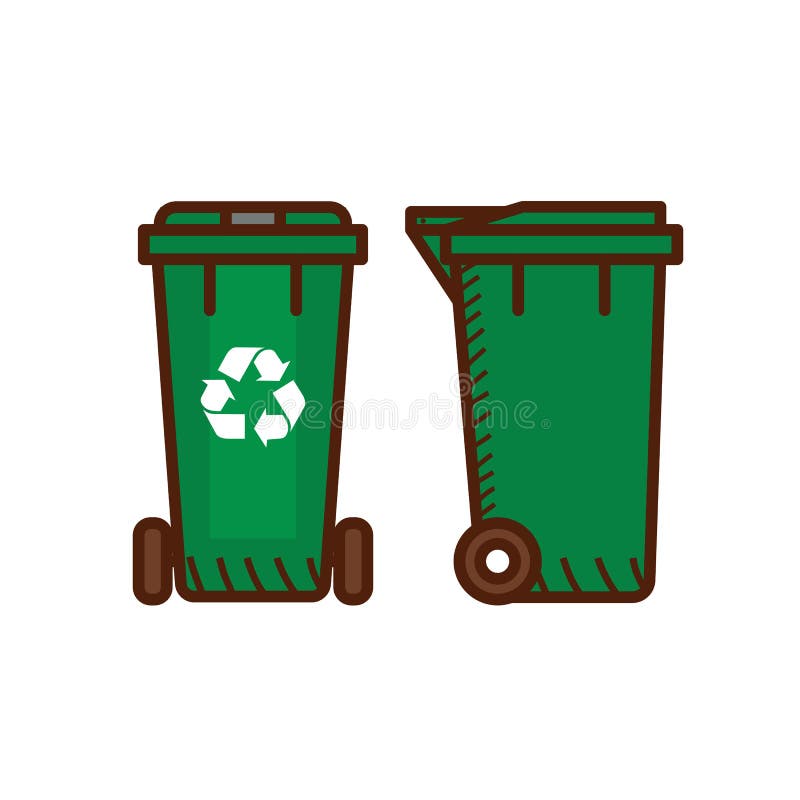 Trash Can Side Stock Illustrations – 104 Trash Can Side Stock ...