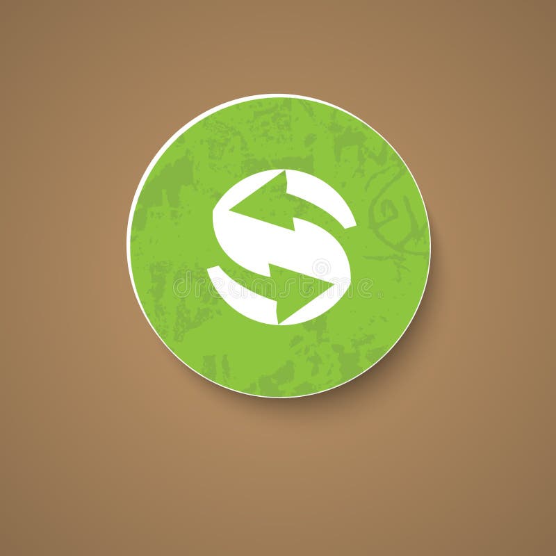 Green recycle icon stock vector. Illustration of brown - 38595296
