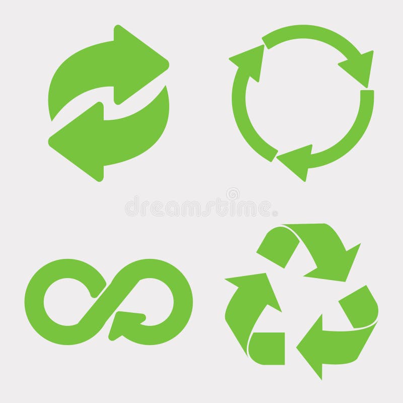 Green recycle icon stock vector. Illustration of circulation - 99732194