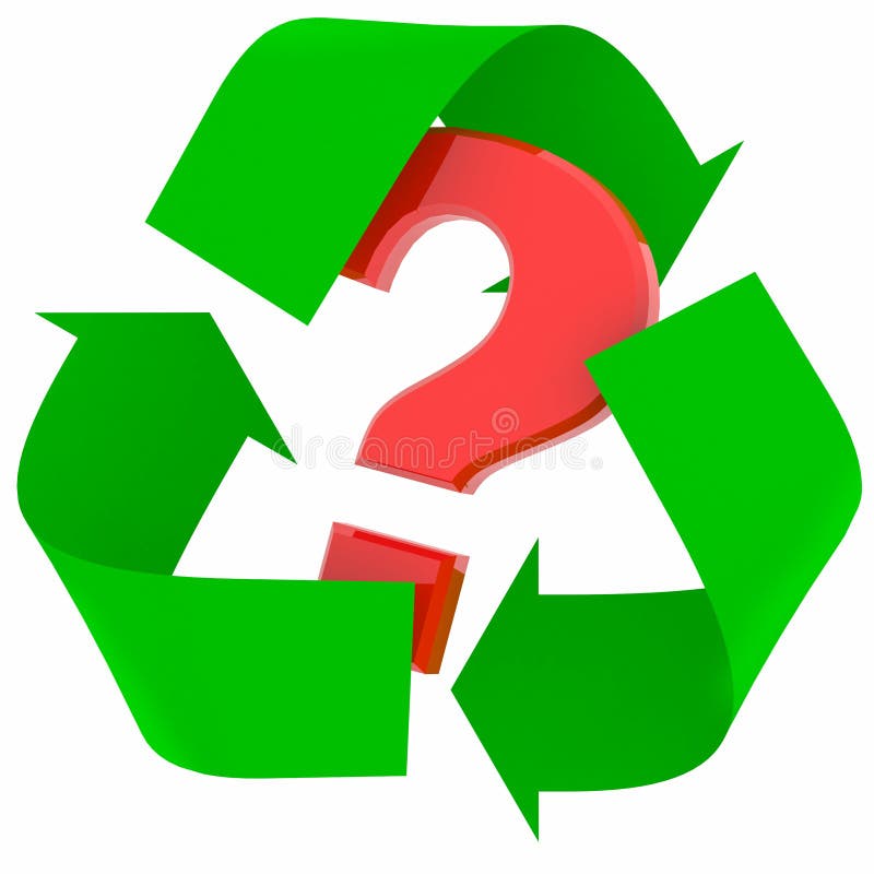 Green Recycle Symbol with Earth Inside and Switch Stock Illustration ...