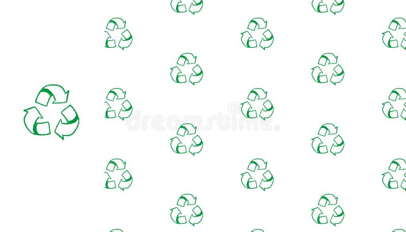 Green Recycle Triangle Seamless Pattern. Repeating Recycling Symbol ...