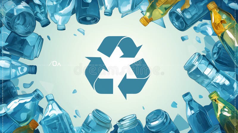 Green Recycling Arrows on a Background Illustrate the Eco-friendly ...