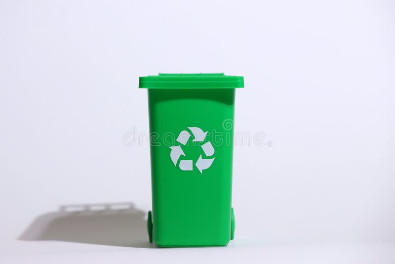 Green Recycling Bin, Recycle Trash Comtainer, Isolated Stock Image ...