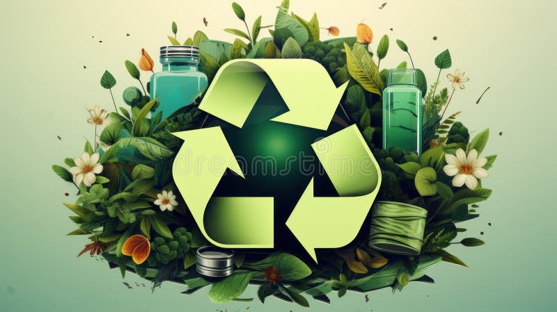 Green Recycling Symbol. Green Recycling Concept. Bio. Ecology. the ...