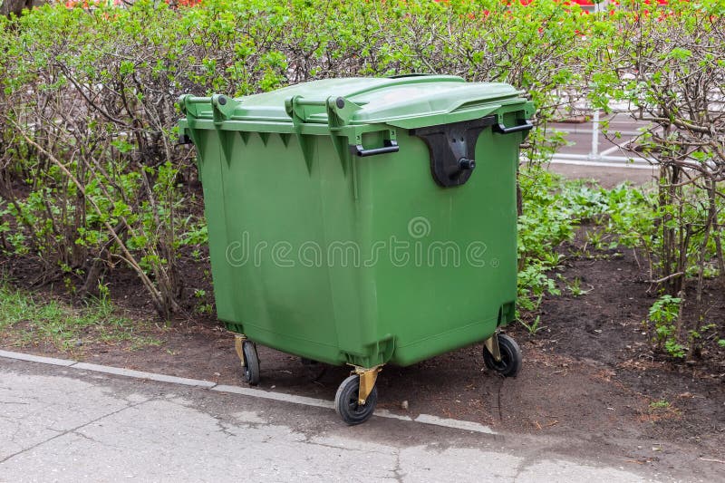Green recycling container stock photo. Image of discard - 40582058