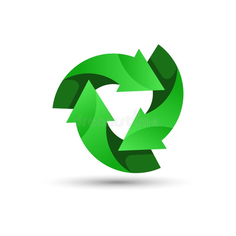 Green Recycling Logo Stock Vector Illustration Of Reflection 137894331